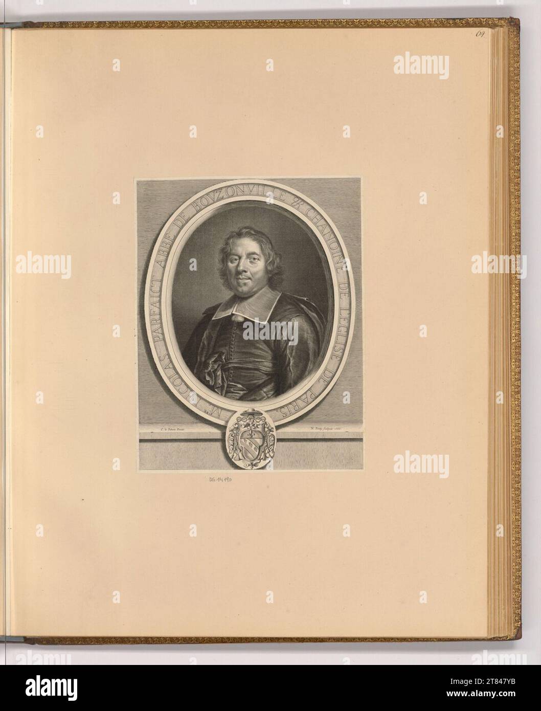 Nicolas de Poilly (Engraver) Porträt Nicolas Perfect, abbot of ...