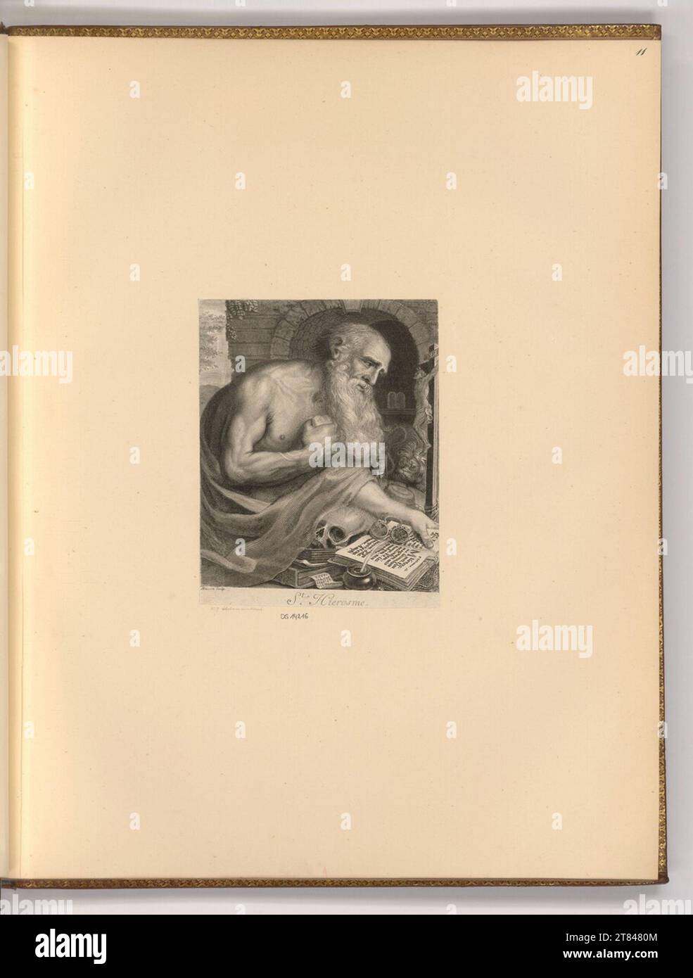 Antoine Masson (Engraver) Hl. Hieronymus. Copper engraving, etching 1693 , 1693 Stock Photo - Alamy
