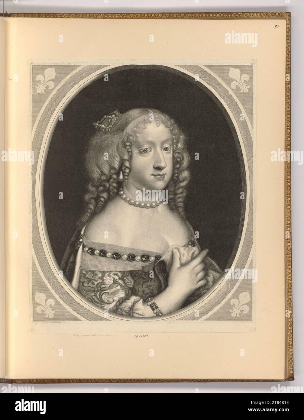 Antoine Masson (Engraver) Portrait Infanta Maria Theresa of Spain ...