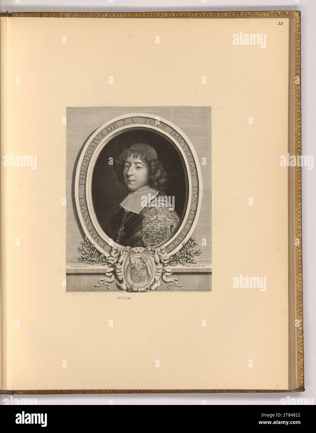 Antoine Masson (Engraver) Porträt Emmanuel Theodose from the Auvergne ...