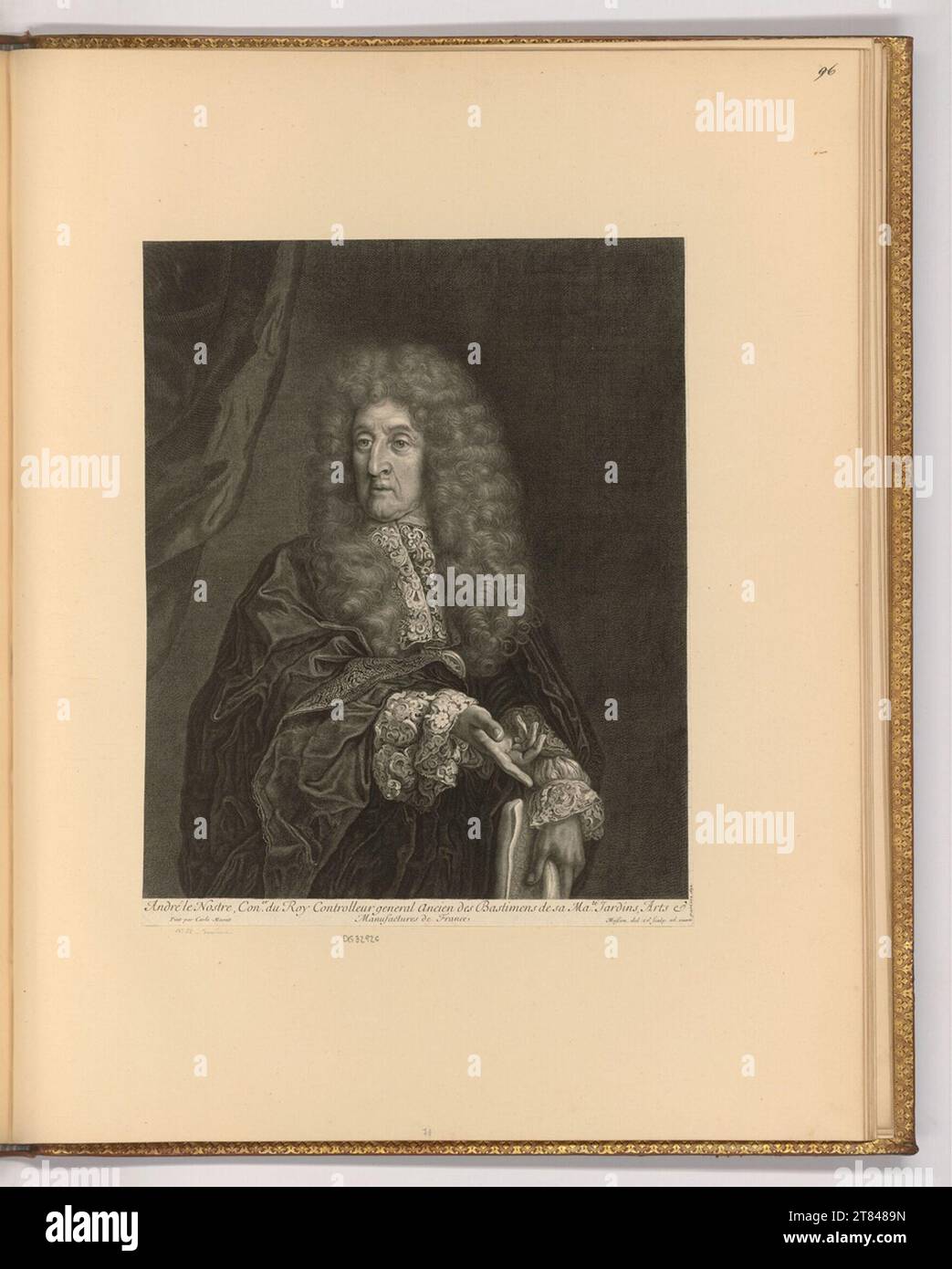 Antoine Masson (Engraver) Portray andéé le nearest. Copper engraving, etching 1692 , 1692 Stock ...