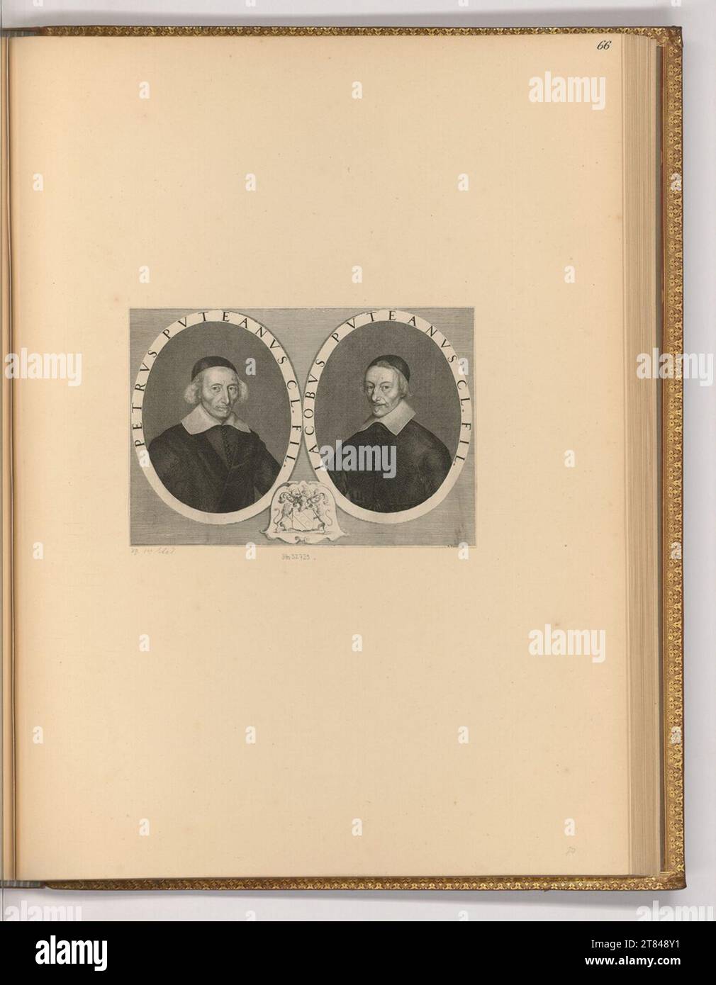 Robert Nanteuil (Engraver) Portrait Pierre and Jacques Dupuy. Copper ...