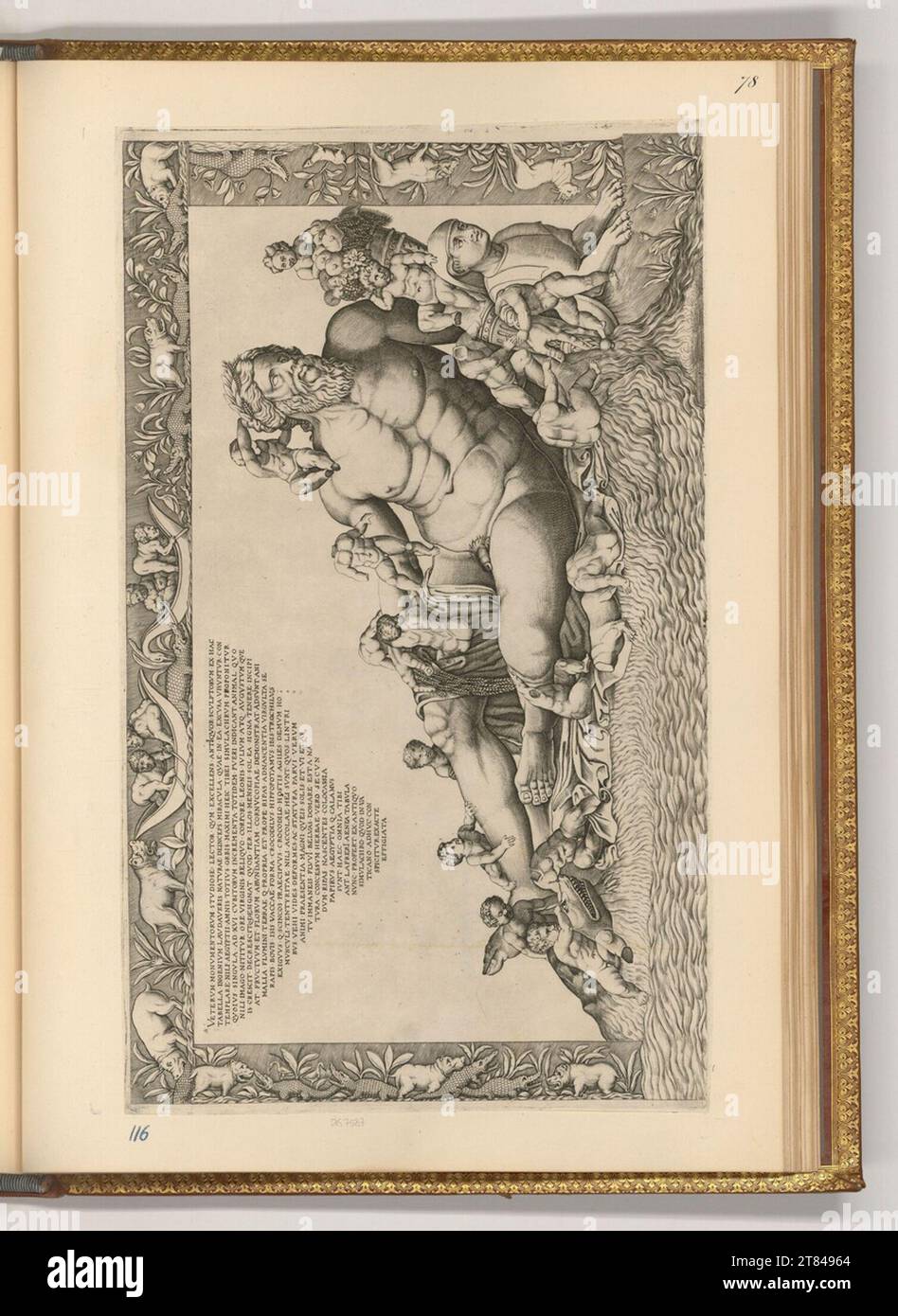 Nicolas Beatrizet (Engraver) The Nile's colossal statue. Copper ...