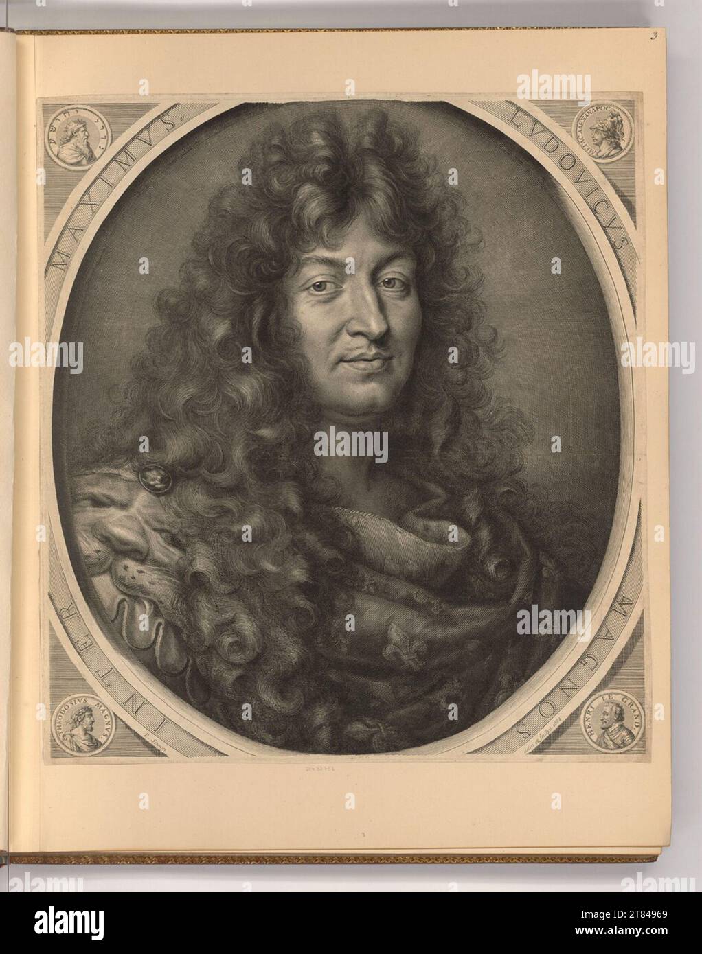 Pierre Simon (Engraver) Portioit Louis XIV .. Copper engraving, etching ...