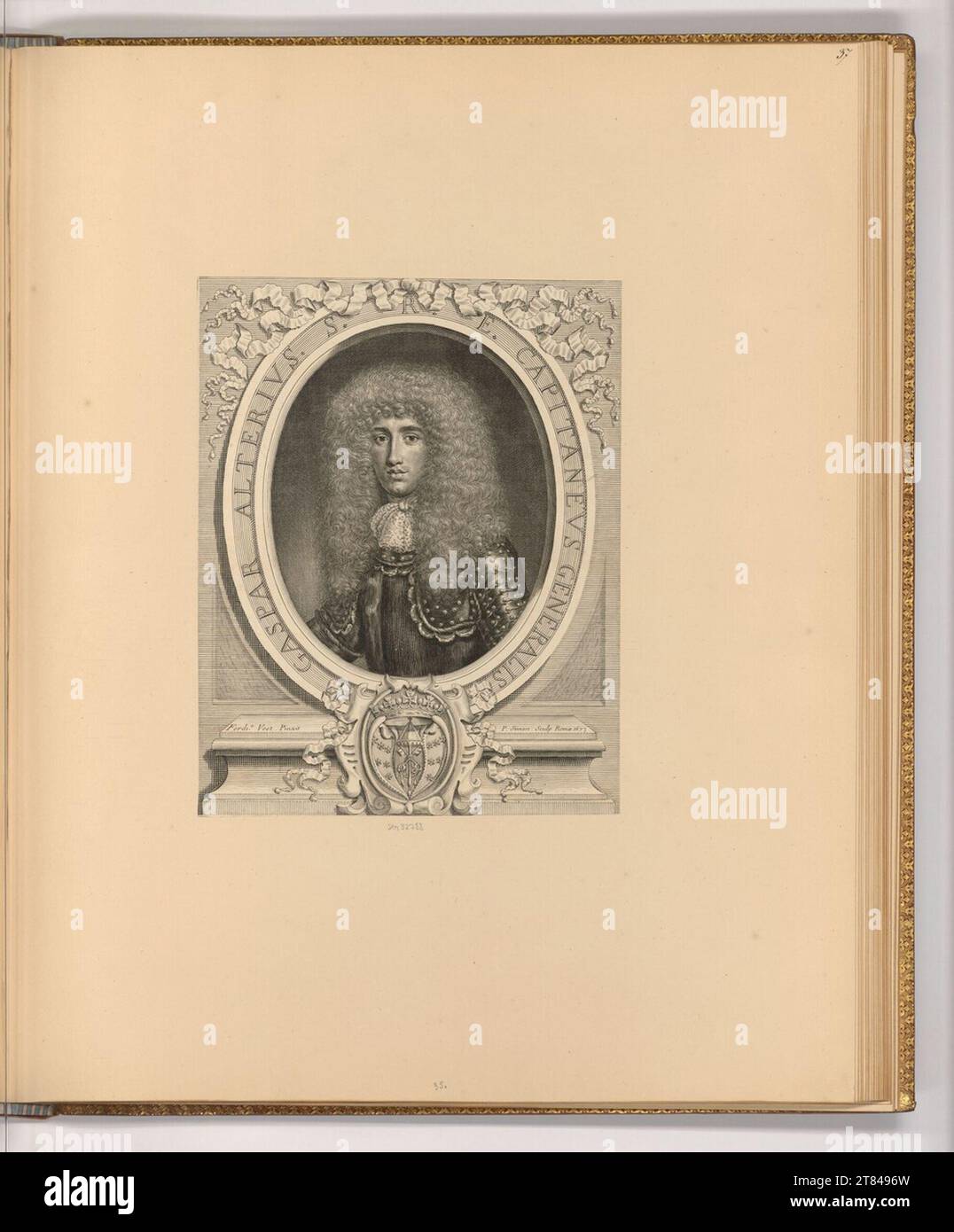 Pierre Simon (Engraver) Portrait Gaspard Alterius. Copper engraving ...