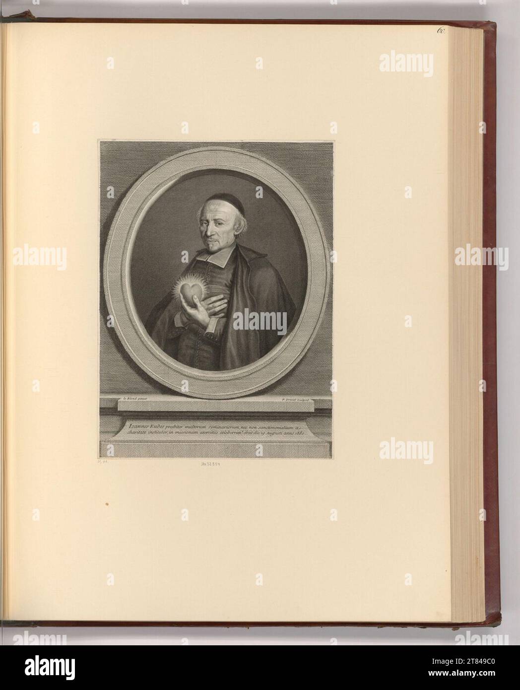 Pierre Drevet (Engraver) Porterly [eudes. Copper engraving print 1680-1738 , 1680/1738 Stock ...