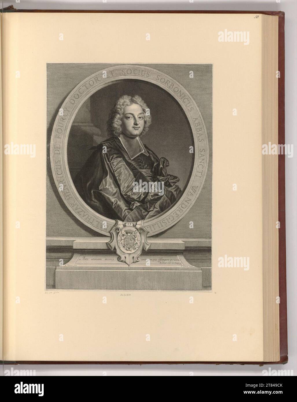 Pierre Drevet (Engraver) Porträt Balthazar Henri de Fourcy, Abbott of ...