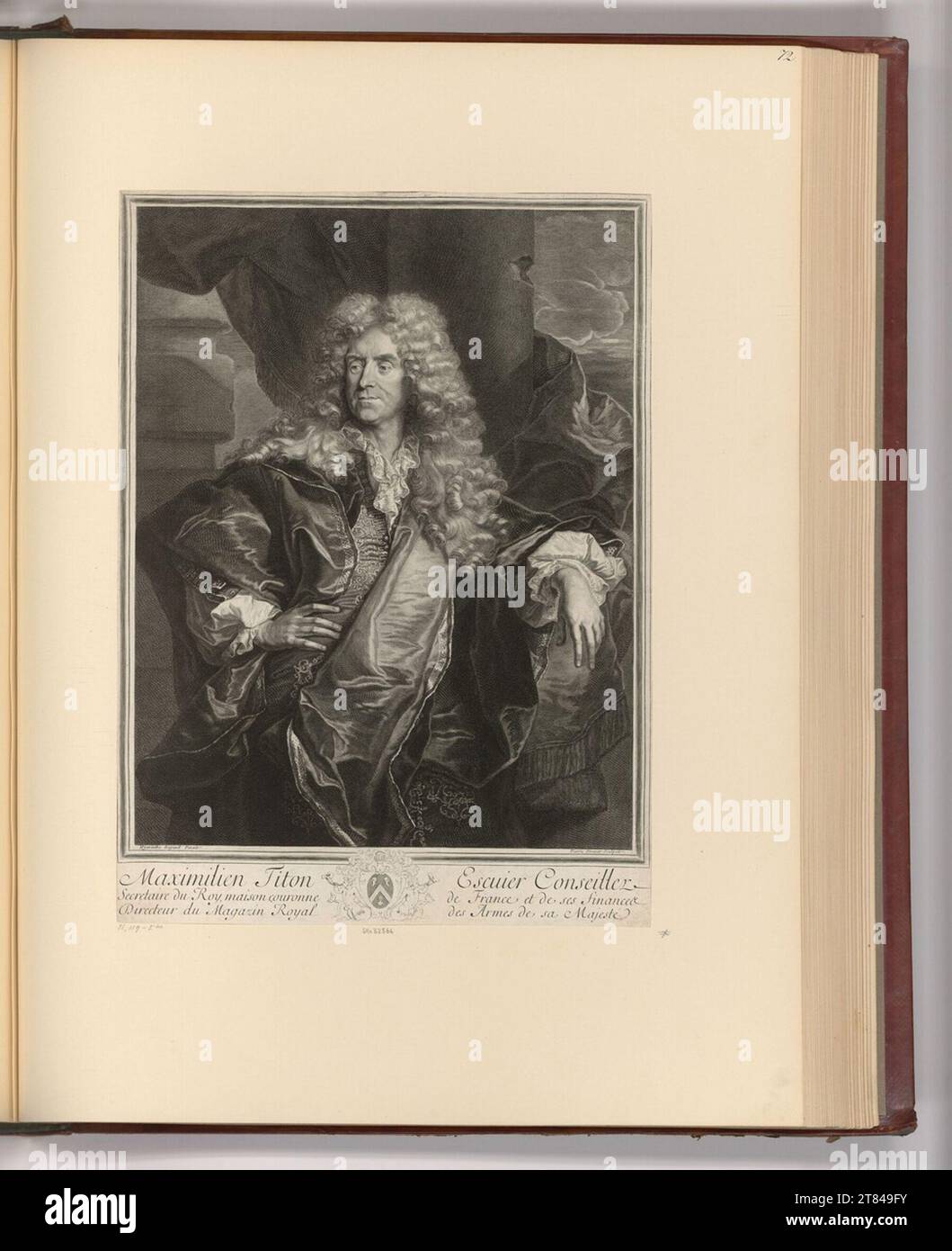 Pierre Drevet (Engraver) Portrait Maximilia Titon. Copper engraving ...