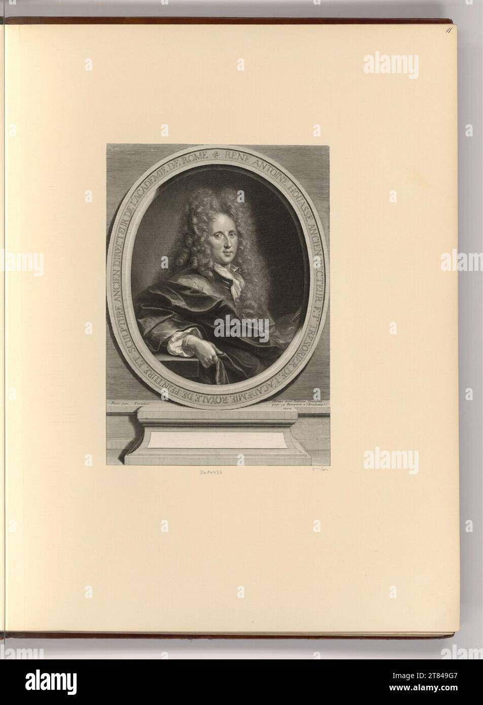 Antoine Trouvain (Engraver) Portrait Réé-Antoine Houasses. Copper ...