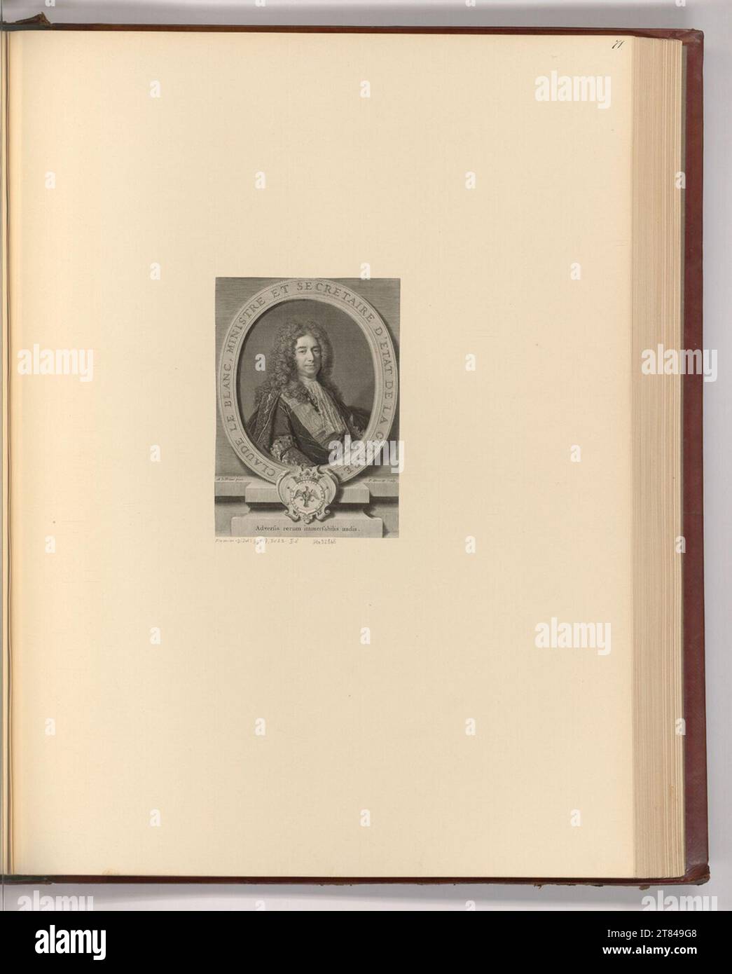 Pierre Imbert Drevet (Engraver) Portroe Claude Le Blue. Copper ...