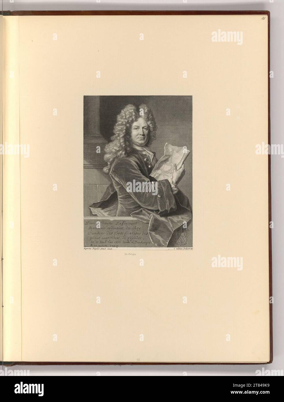 Jean Audran (Engraver) Porter Pierre Clément The AFFORD COURT. Copper ...