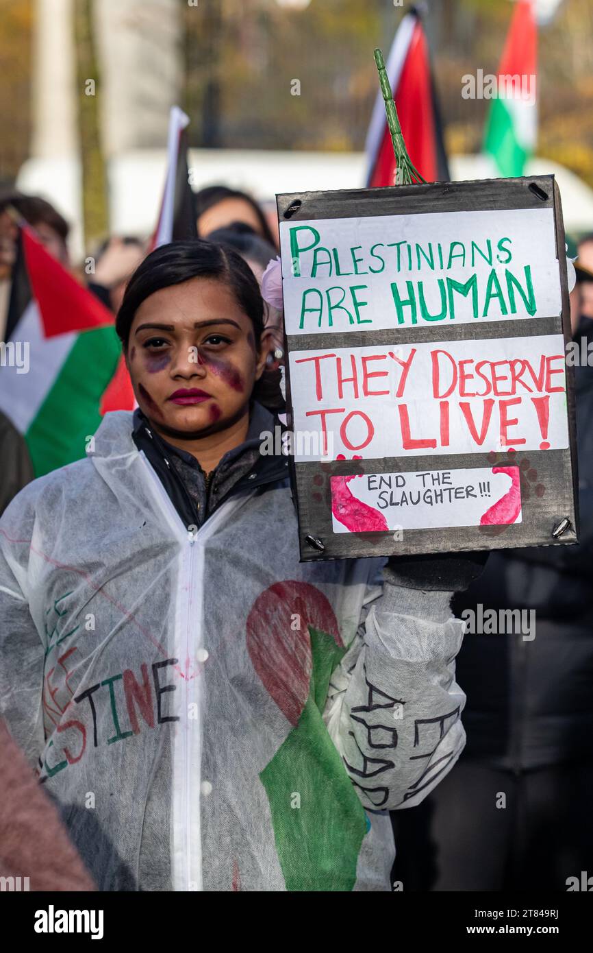 Belfast, UK. 18th Nov, 2023. Ireland-Palestine Solidarity Campaign ...