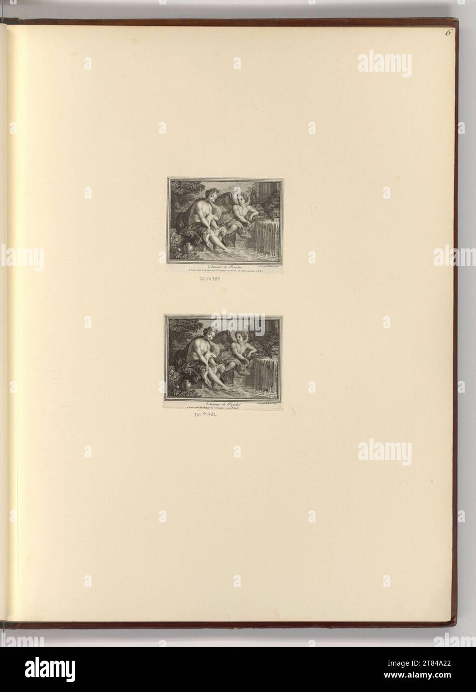 Bernard Picart (Engraver) Amor and psyche. Etching, punctuation manner ...