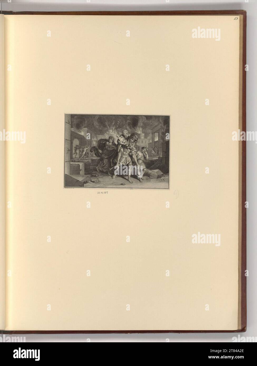 Bernard Picart (Engraver) Aeneas, Anchises and Ascanius on the escape ...