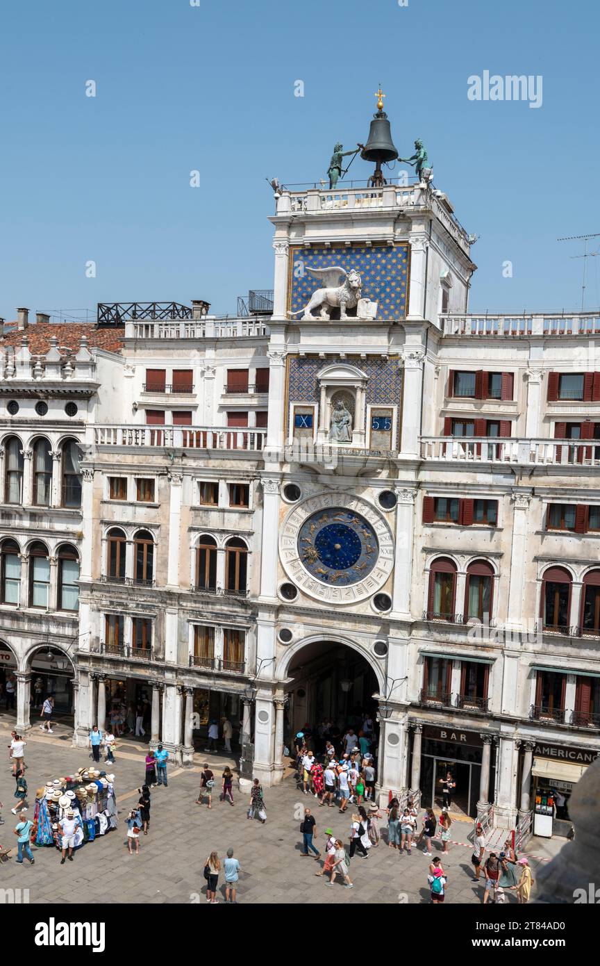 On the roof of the 1493 Renaissance Torre dell Orologio also known as ...