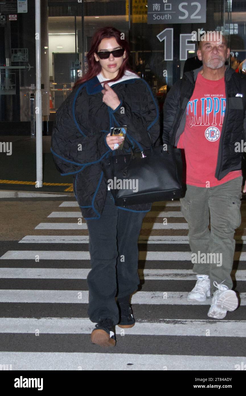 Narita, Japan. 18th Nov, 2023. Singer Dua Lipa arrives to promote her ...