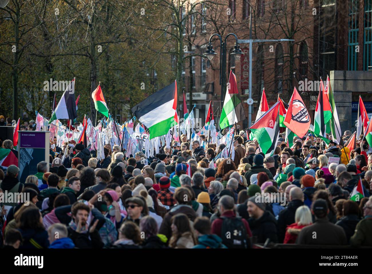 Belfast, UK. 18th Nov, 2023. Ireland-Palestine Solidarity Campaign ...