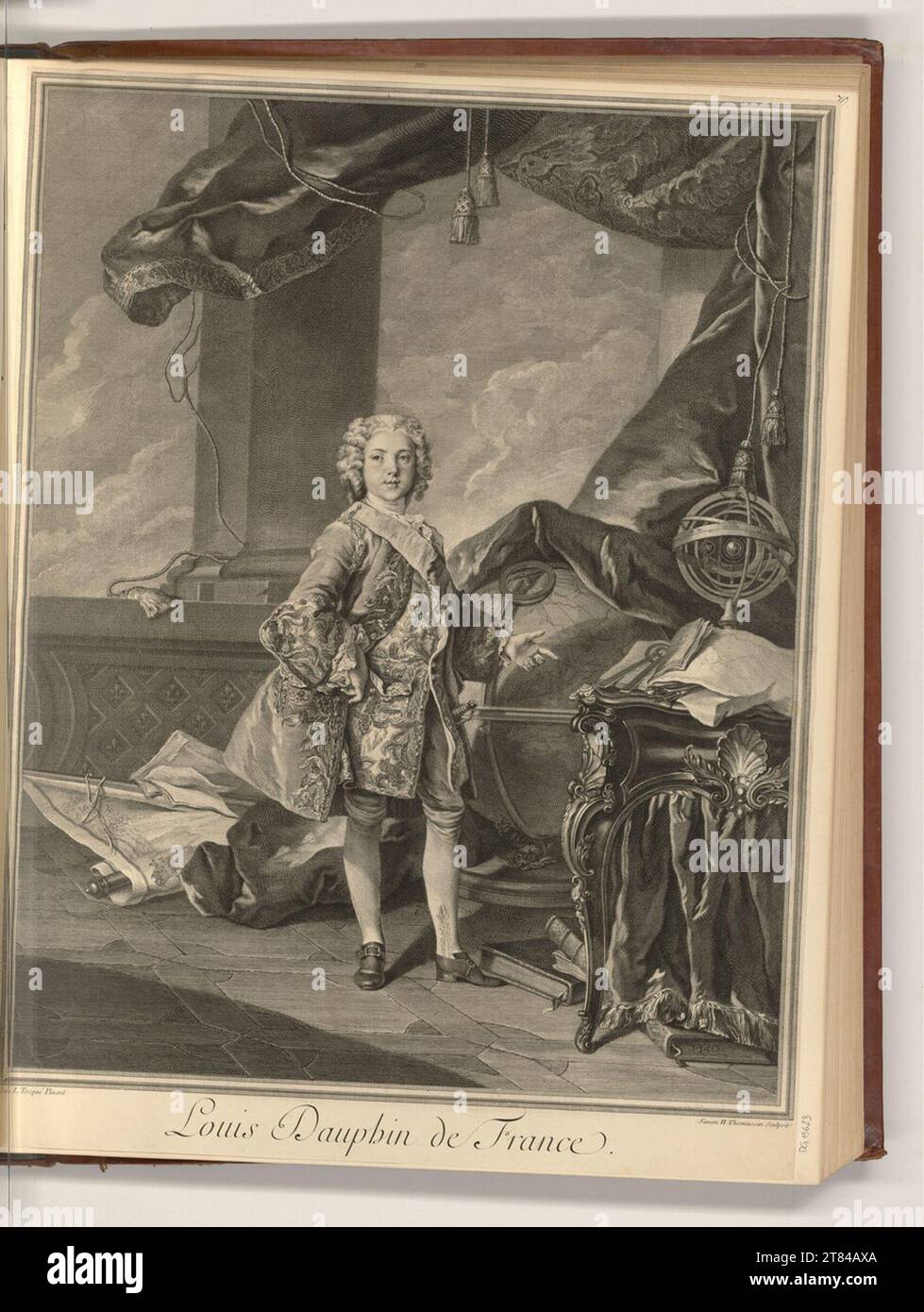 Simon Henri Thomassin (Engraver) Porträt Louis Dauphin de France ...