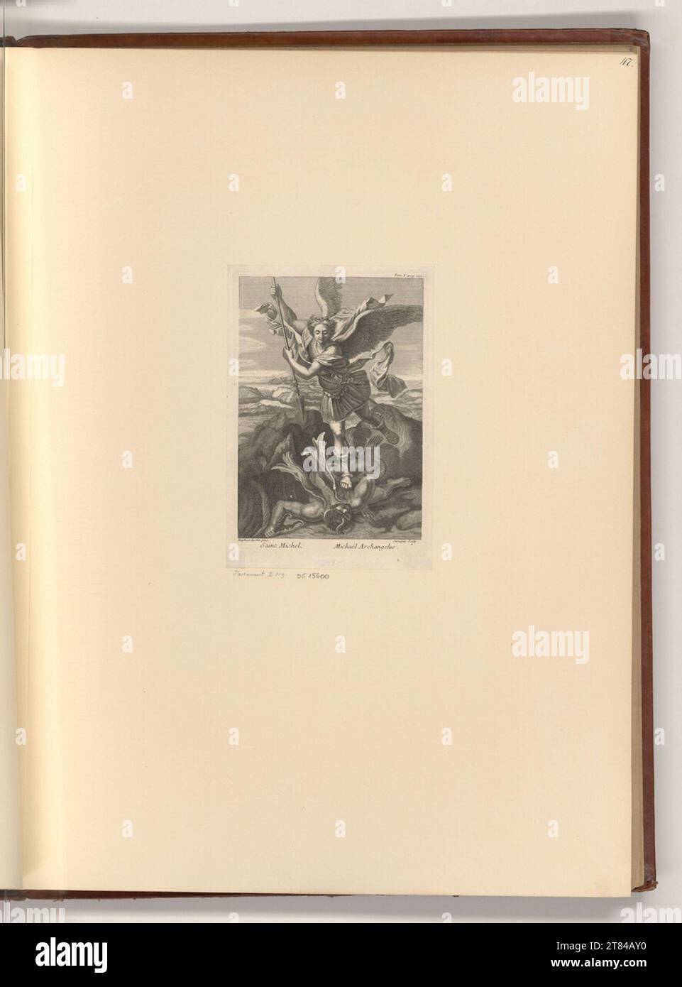 Louis Surugue (Engraver) Saint Michael. Copper engraving, etching 1700 ...