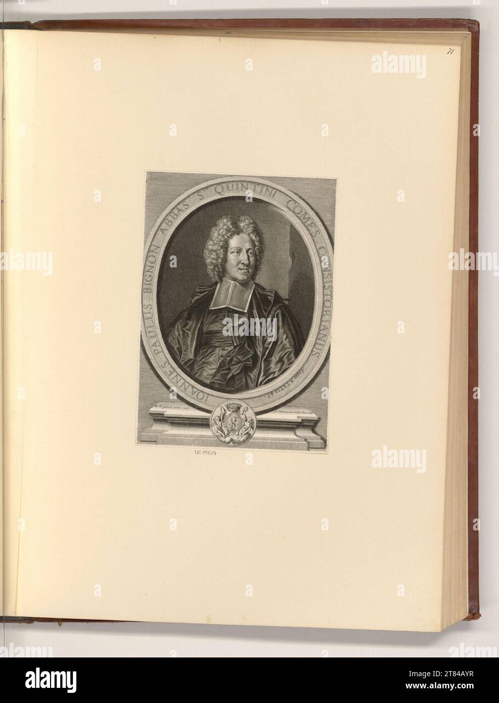 Simon Henri Thomassin (Engraver) Porthey Jean Paul Bignon. Copper ...