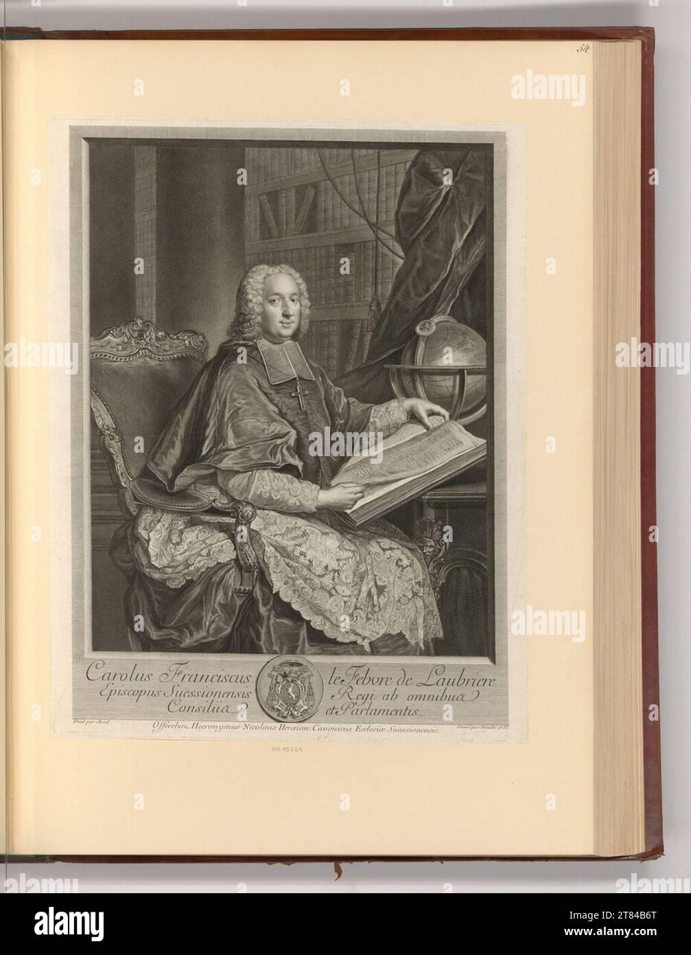 Jean Daullé (Engraver) Porträt Charles-François Lefebvre de Laubrière ...