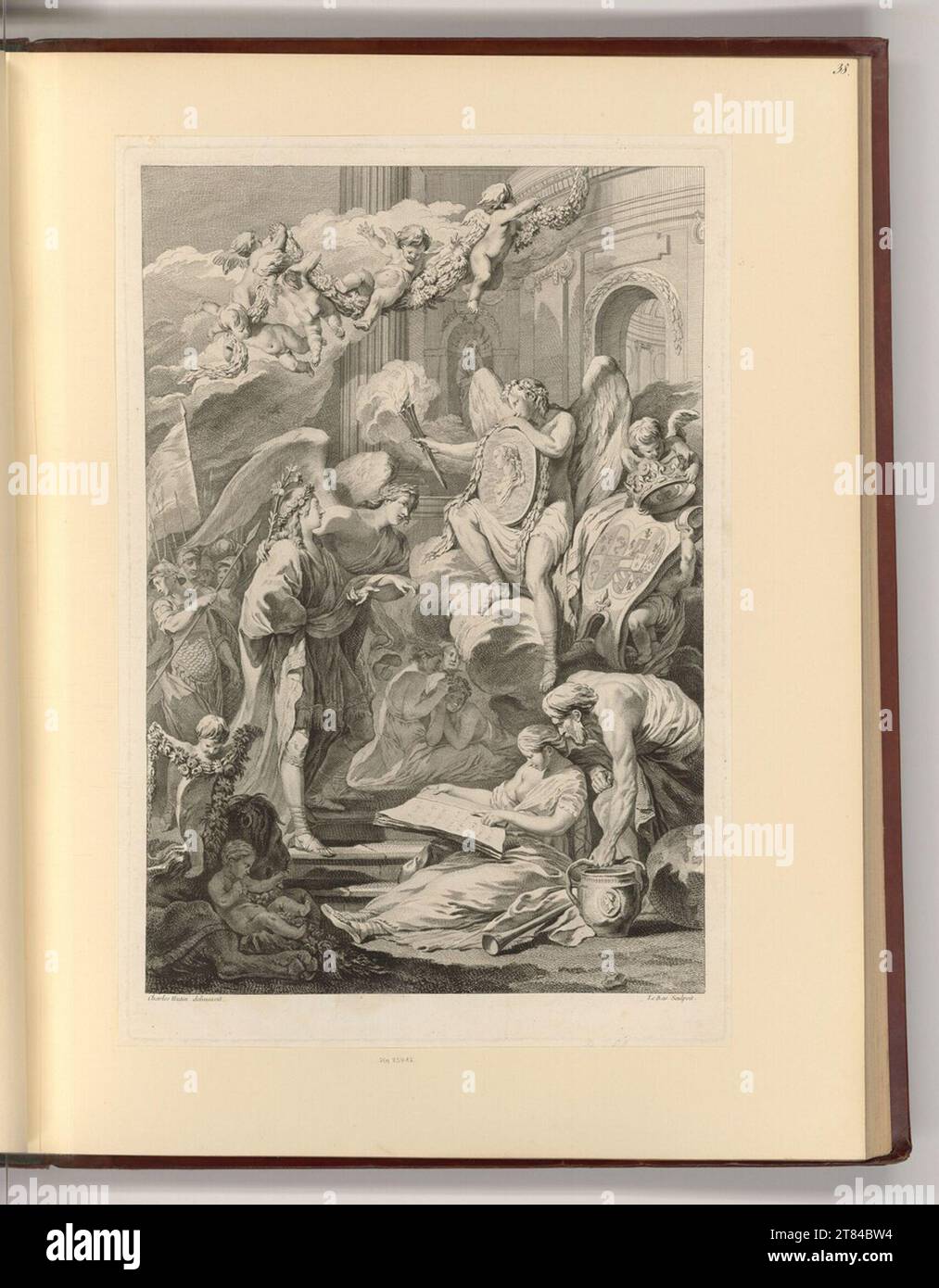 Jacques-Philippe Le Bas (Engraver) Ludwig, Dauphin of France, looks at ...