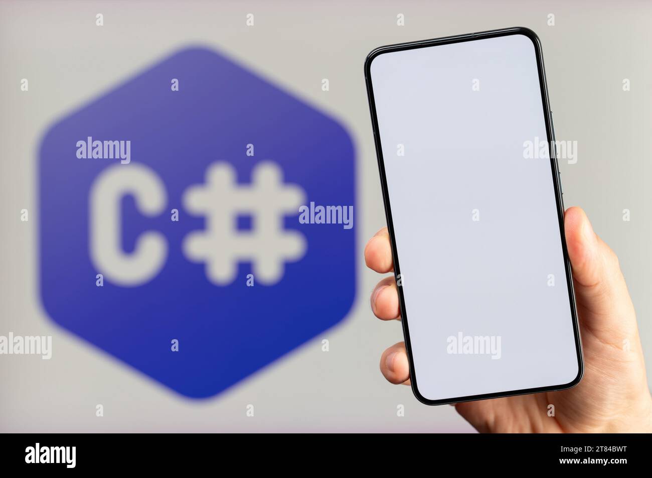 New York, USA - November 15, 2023: Creating new mobile app on C sharp ...