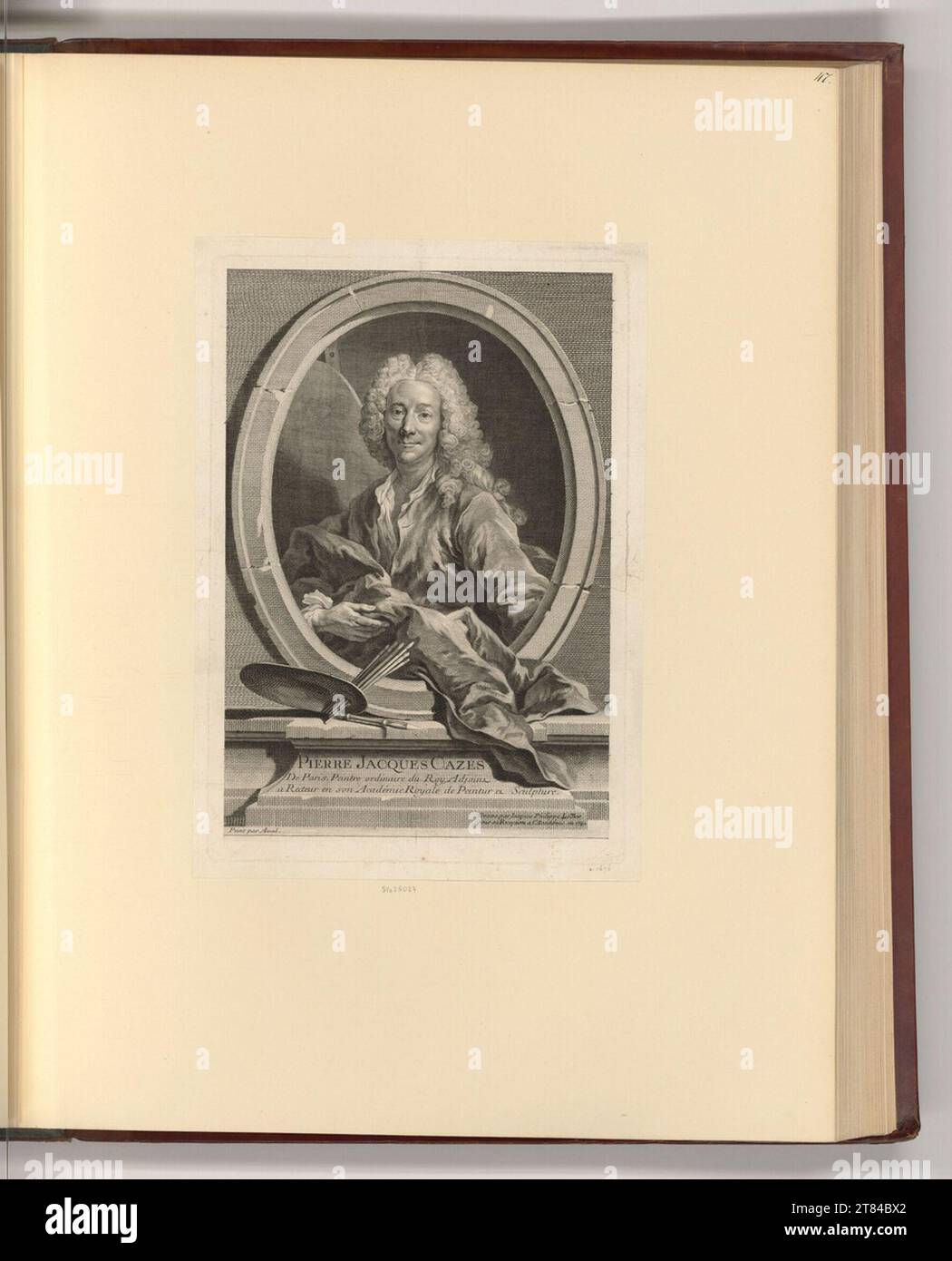 Jacques-Philippe Le Bas (Engraver) Porträt Pierre-Jacques Cazes. Copper ...