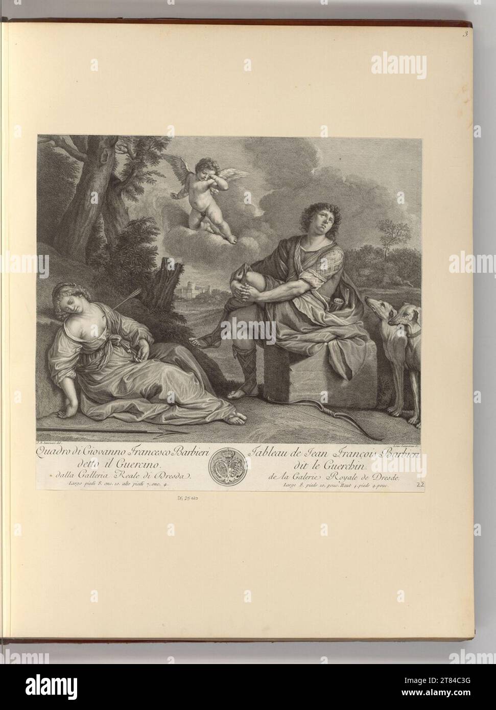 Louis Simon Lempereur (Engraver) Kephalos and Prokris. Copper engraving ...