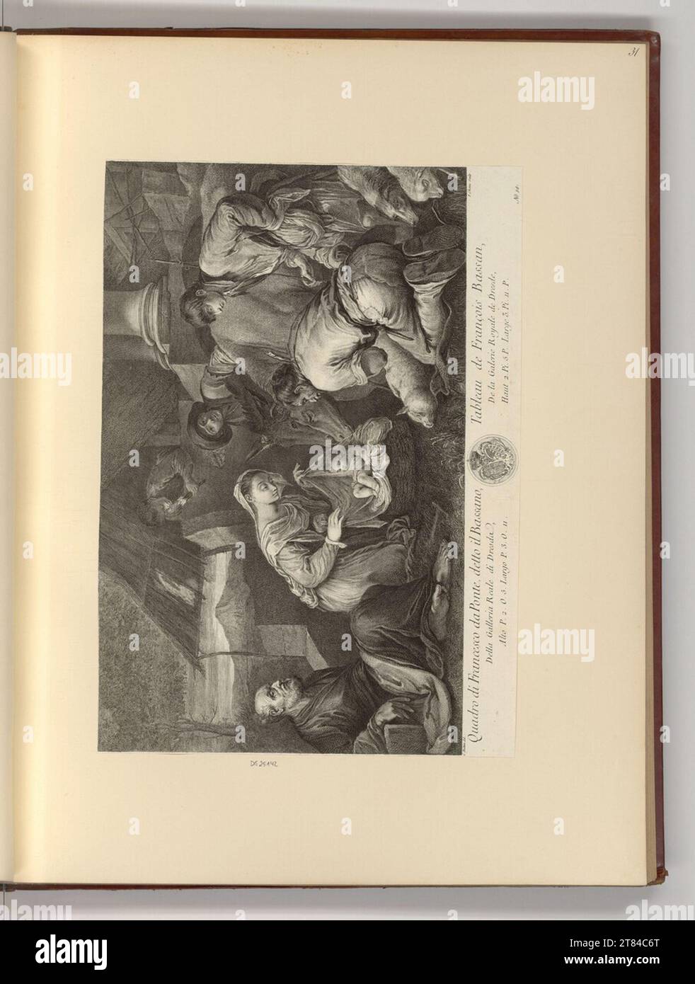 Pierre Chenu (Engraver) Adoration of the shepherds. Copper engraving ...