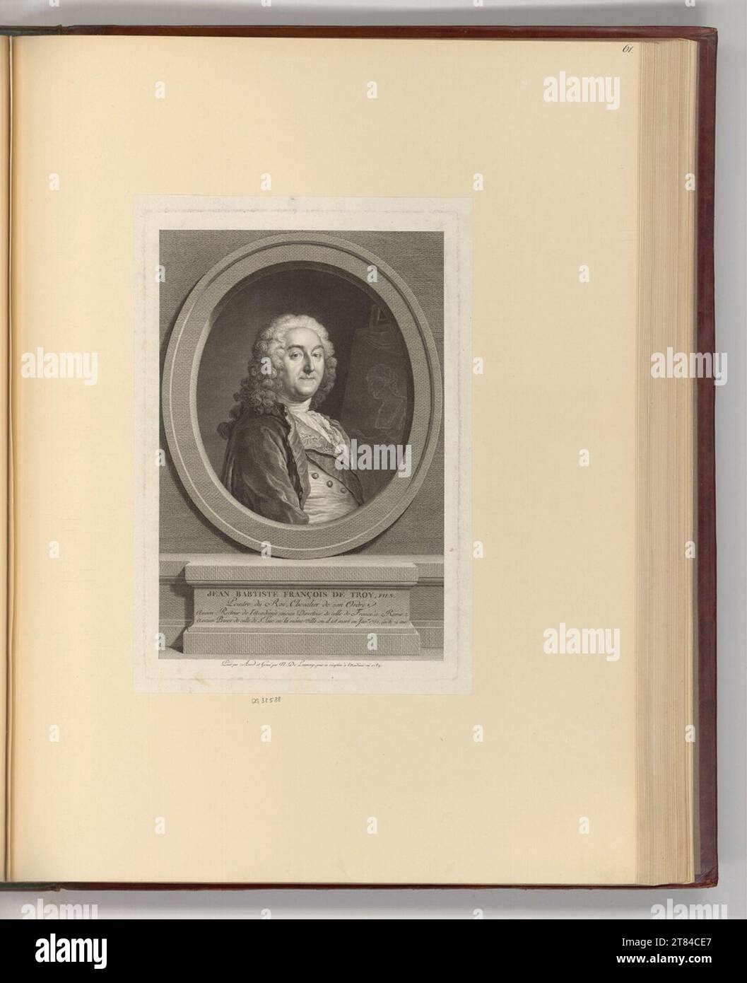 Nicolas Delaunay (Engraver) Portrais Jean-Franis the Troy. Copper engraving, etching 1789 , 1789 ...