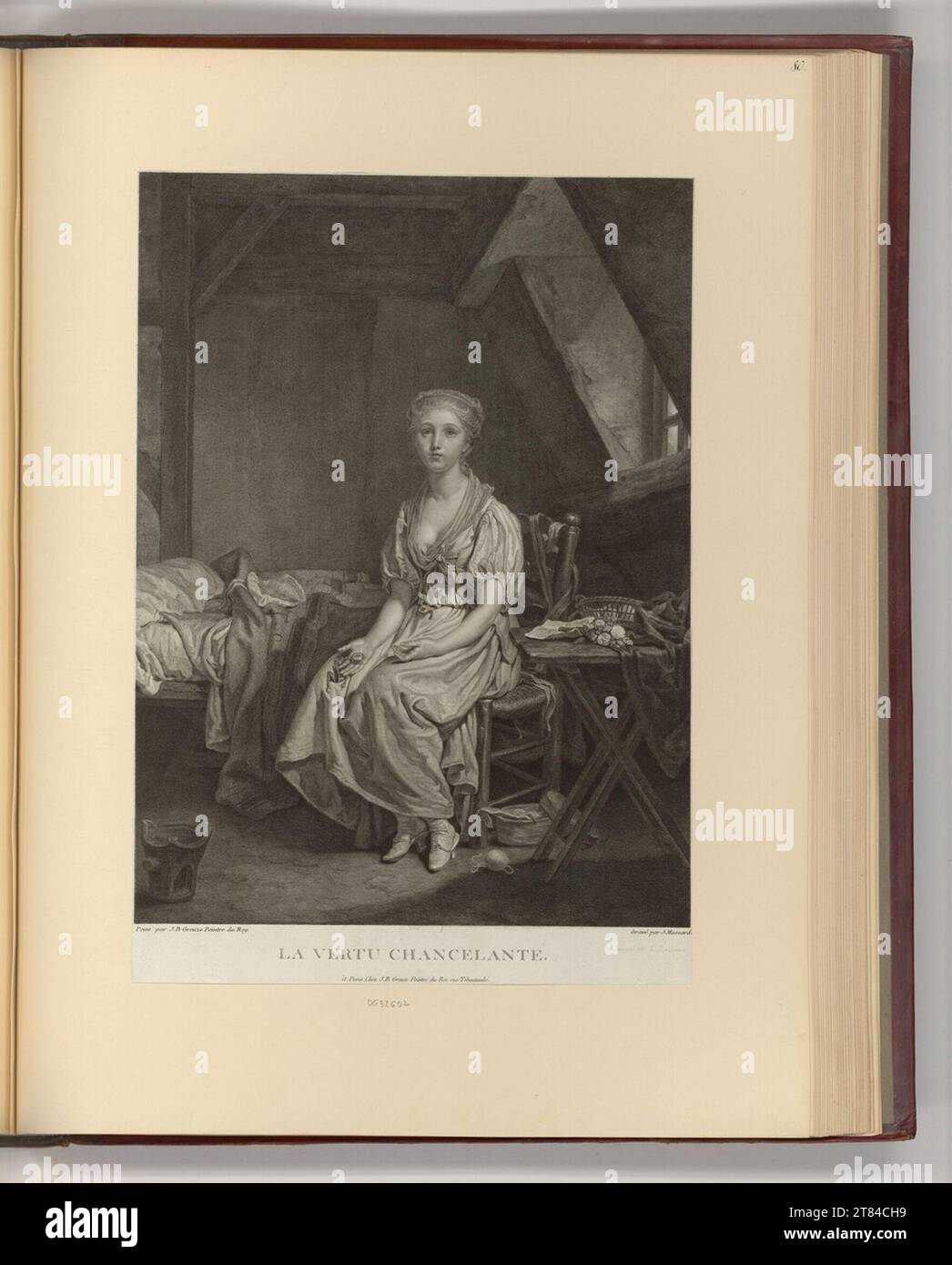 Jean Massard (Engraver) Sanding virtue. Copper engraving, etching 1776 ...
