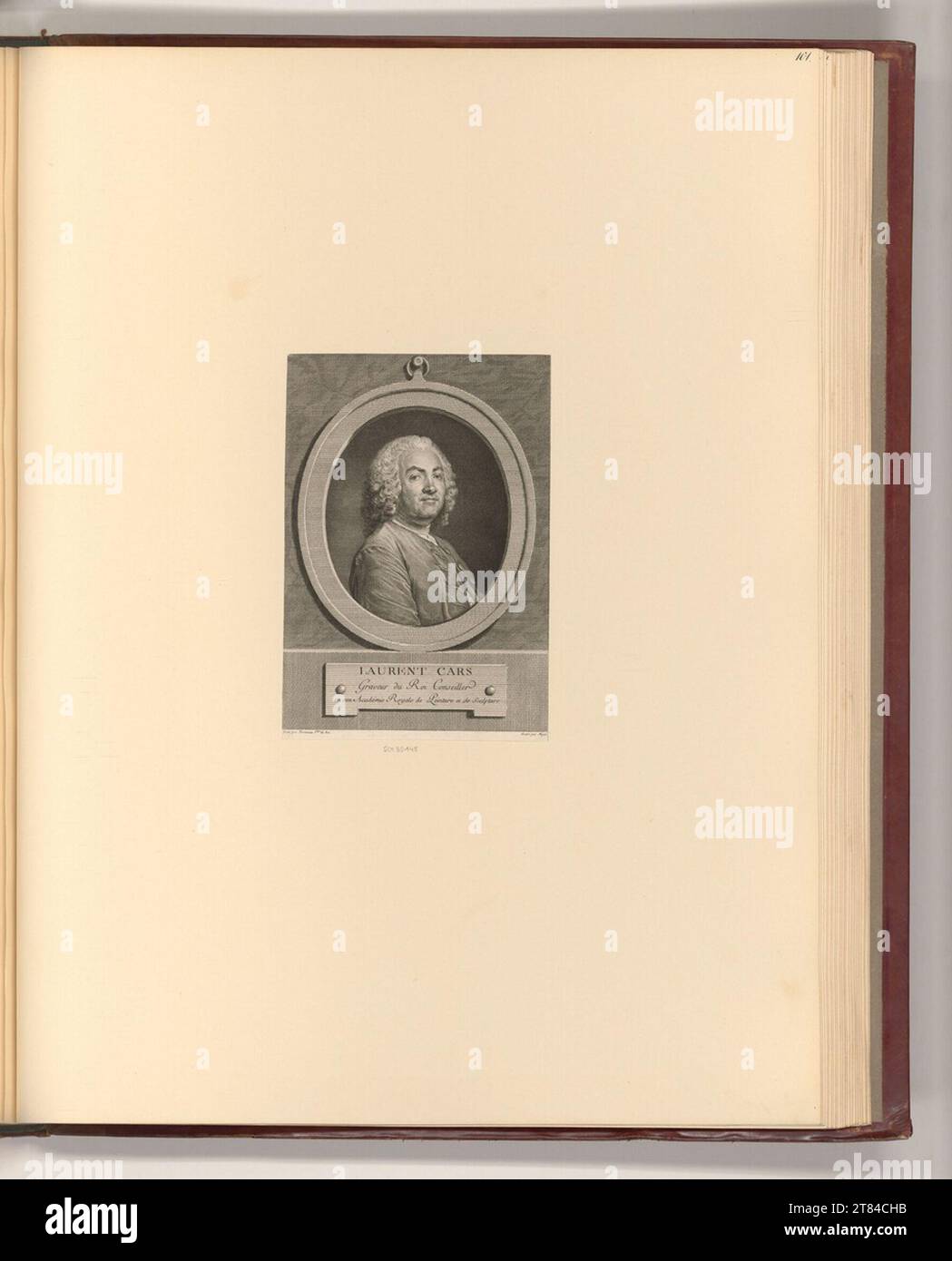 Simon Charles Miger (Engraver) Portrait Laurent Cars. Copper engraving ...