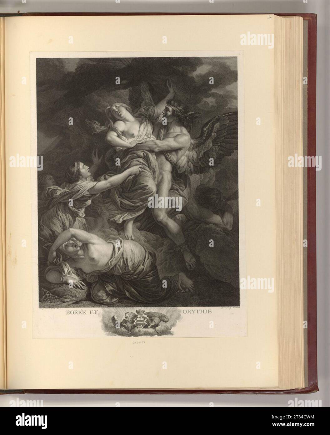 Jacques Bouillard (Engraver) Borée and Orthythia. Copper engraving ...