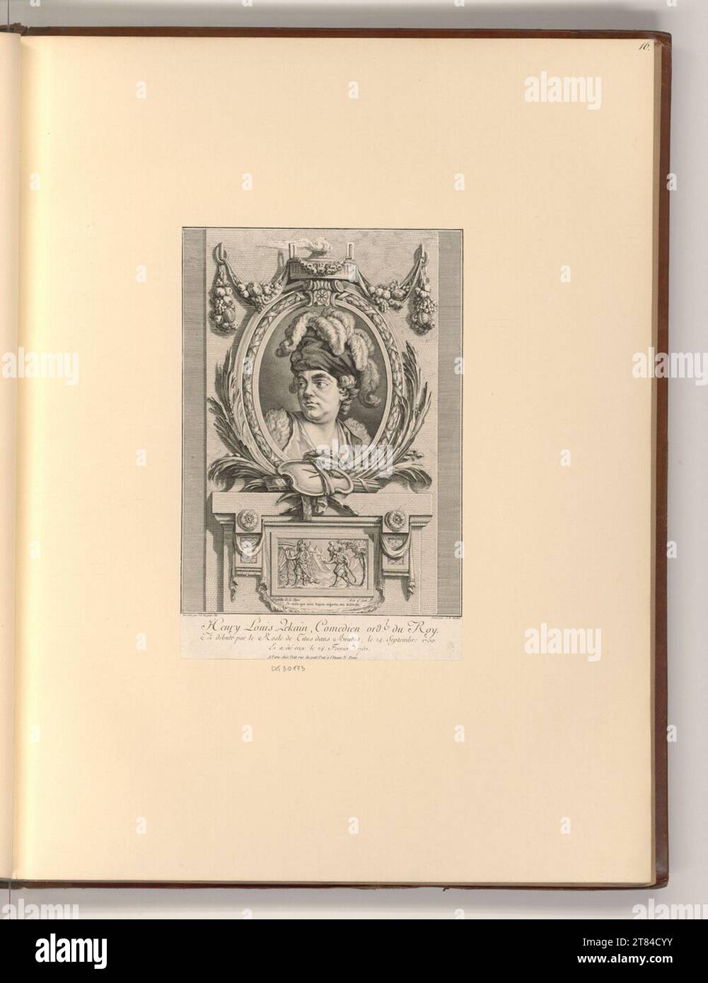 Jean Baptiste Michel (Engraver) Porträt Henry Louis Lekain. etching ...