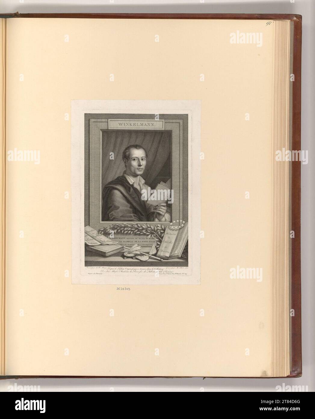Maurice Blot (Engraver) Portrait Johann Joachim Winckelmann. Copper ...