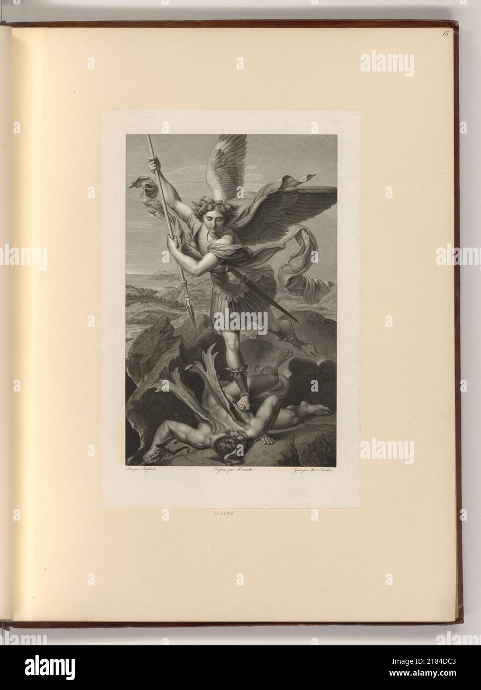 Pierre Alexandre Tardieu (Engraver) Archangel Michael crashes the ...