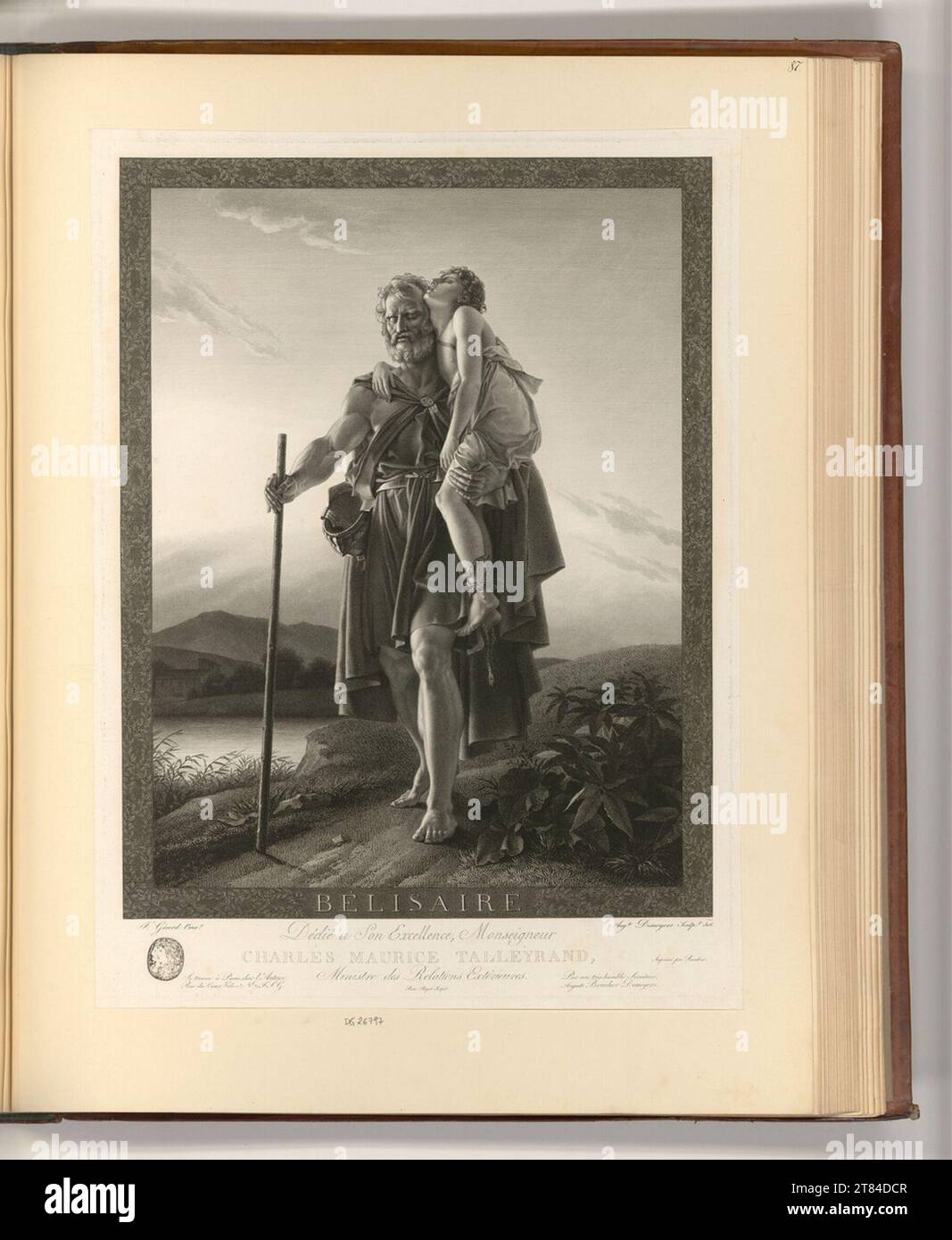 Auguste Gaspard Louis Boucher Desnoyers (Engraver) Bélisaire. Copper ...