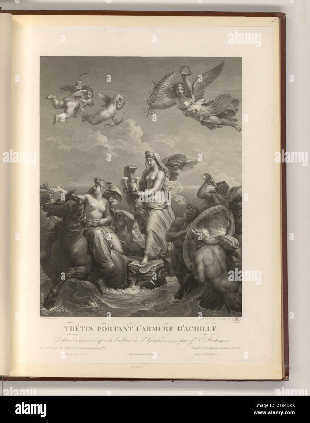 Joseph Théodore Richomme (Engraver) Thétis carrying the arms of Achille ...