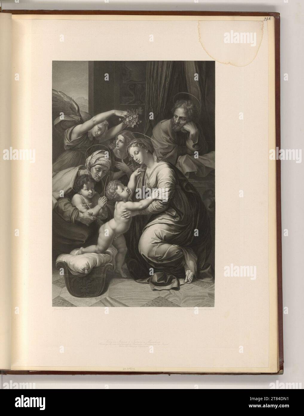 Joseph Théodore Richomme (Engraver) The Holy Family. Copper engraving ...