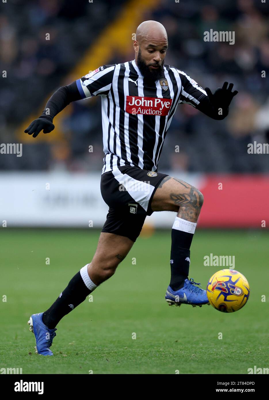 Notts County's David McGoldrick in action during the Sky Bet League Two ...