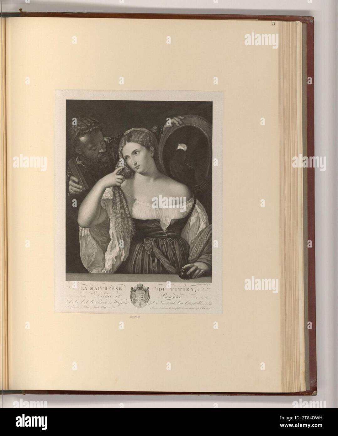 François Forster (Engraver) The Mistress of the Titian. Copper ...
