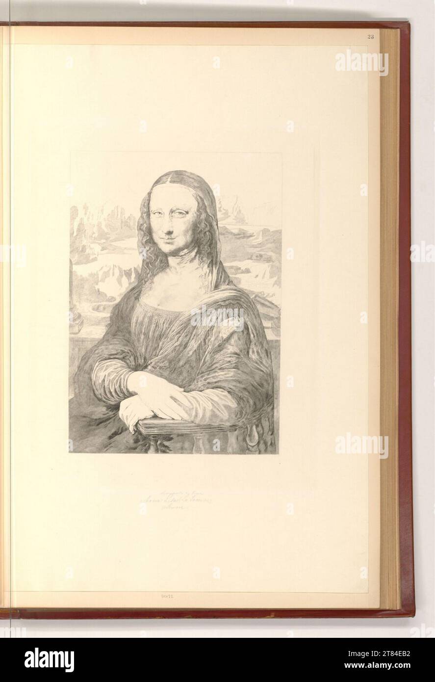 Claude Ferdinand Gaillard (Engraver) Mona Lisa. Caltnadel 1850-1887 ...