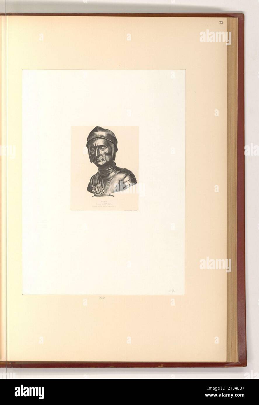 Claude Ferdinand Gaillard (Engraver) Dantebüste after a bronze. Copper ...