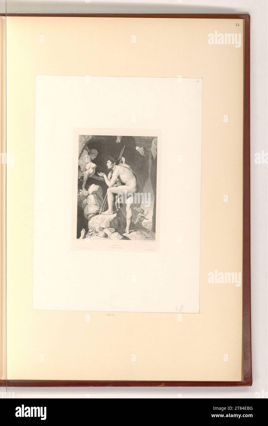 Claude Ferdinand Gaillard (Engraver) Oedipus and the Sphinx. Caltnadel ...