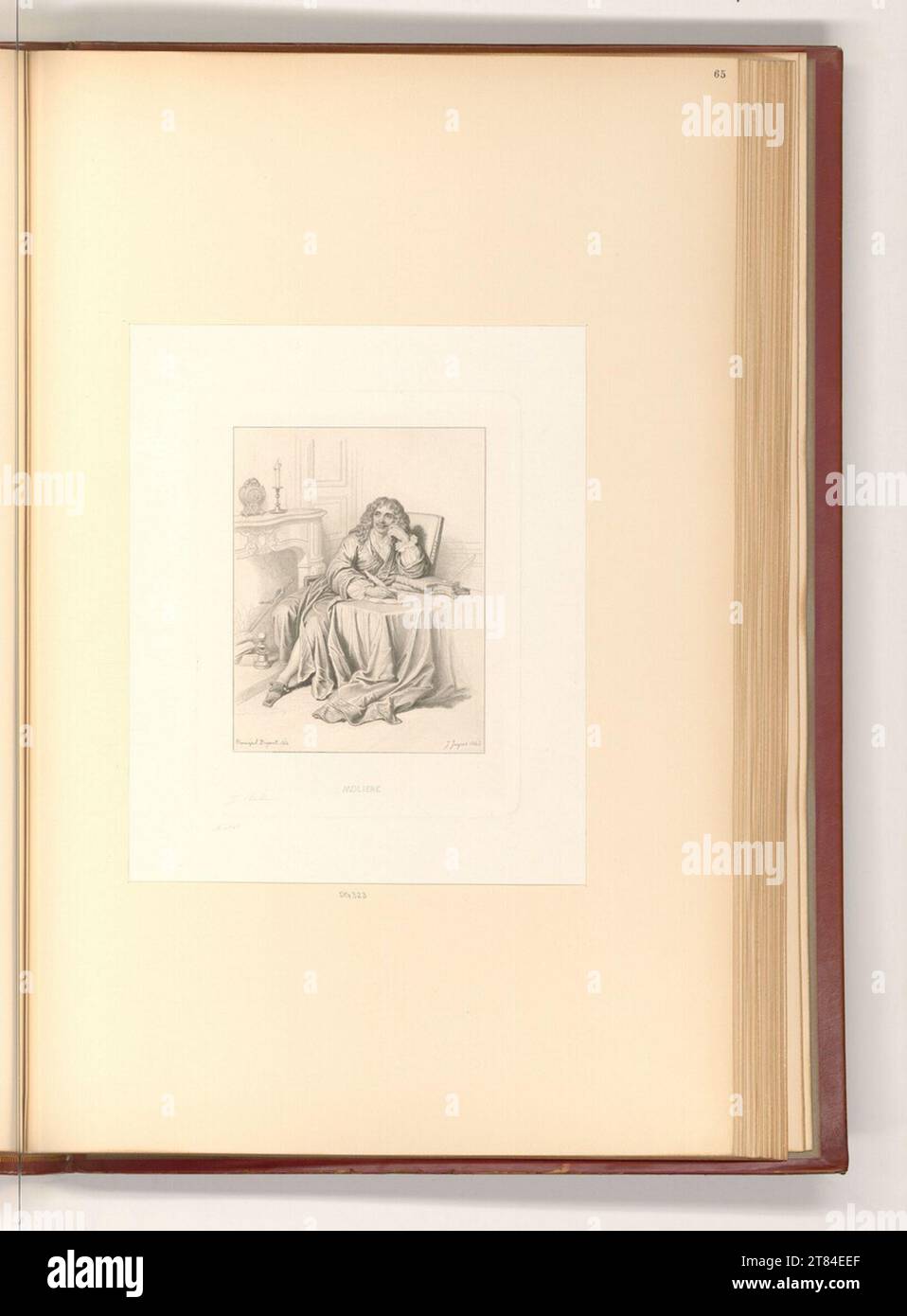 Louis Pierre Henriquel-Dupont (Engraver) Molière. etching around 1843 ...