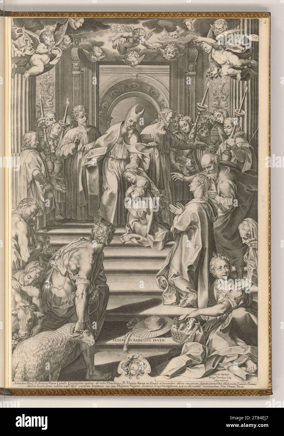 Philippe Thomassin (Engraver) Presentation of Mary in the temple ...