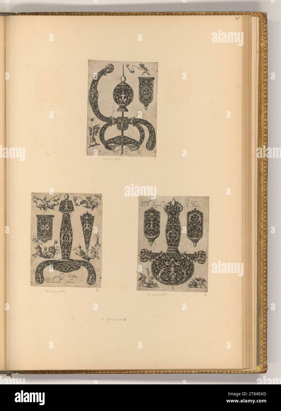 Antoine Jacquard (Engraver) Ornament designs for sword handles. Copper ...