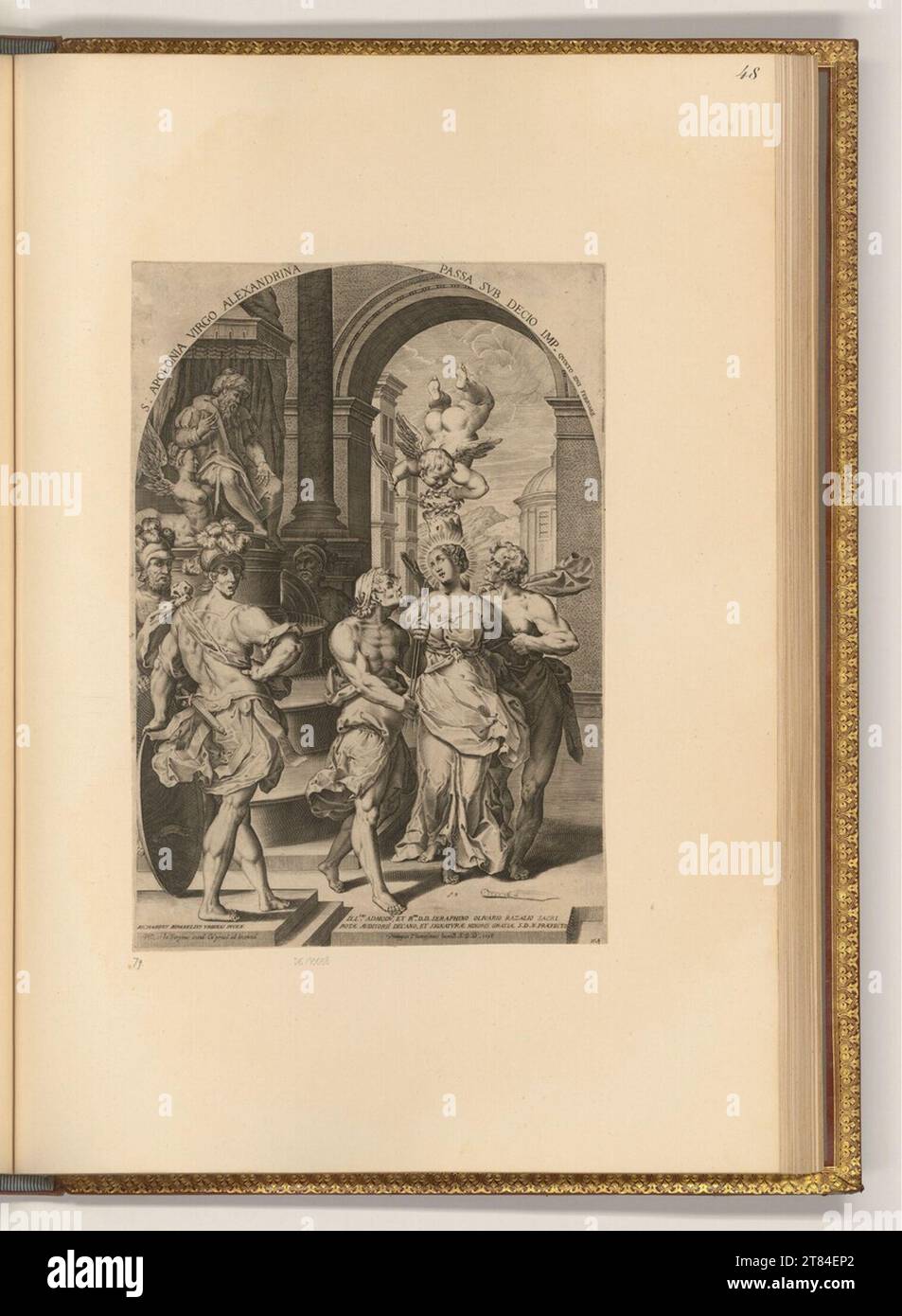 Philippe Thomassin (Engraver) The martyrdom of St. Apollonia. Copper ...