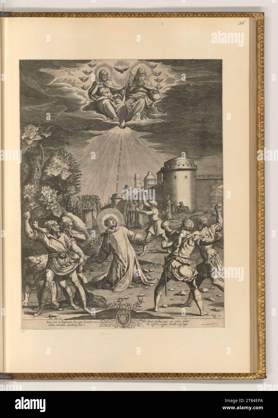 Philippe Thomassin (Engraver) The stoning of St. Stephanus. Copper ...
